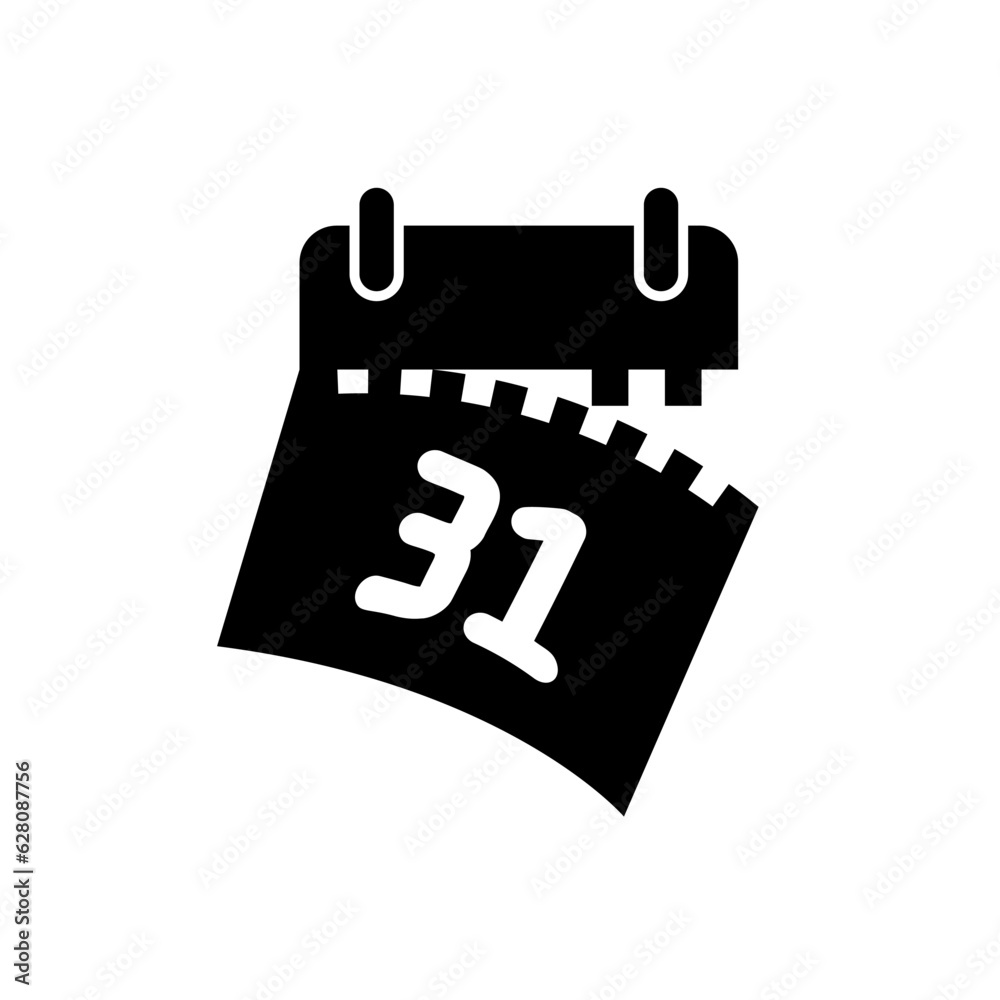 Last day of the calendar. The 31st. Torn off the last sheet. Design ...