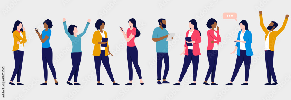 Office people vectors - Collection of business characters with casual ...