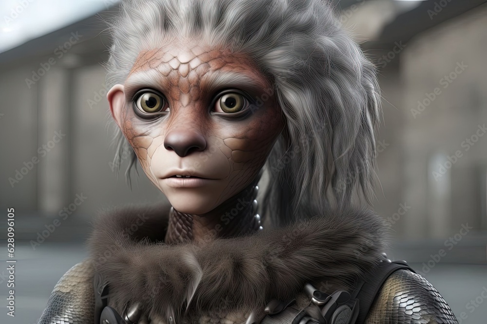 Snake Human Hybrid anthropomorphic animal girl. girl with the scales of ...