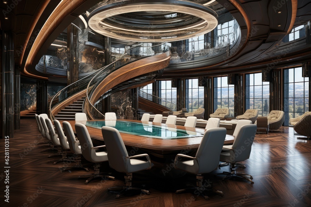 Step into a elegant meeting room, where ideas take flight. With its ...
