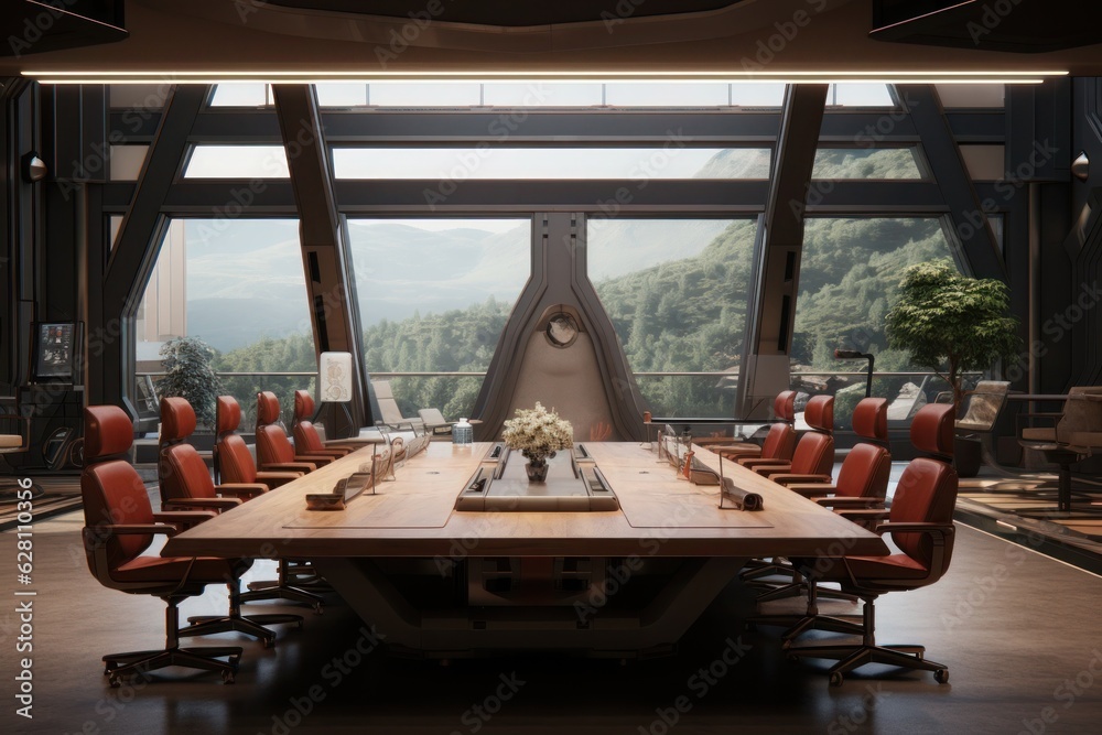 Step into a elegant meeting room, where ideas take flight. With its ...
