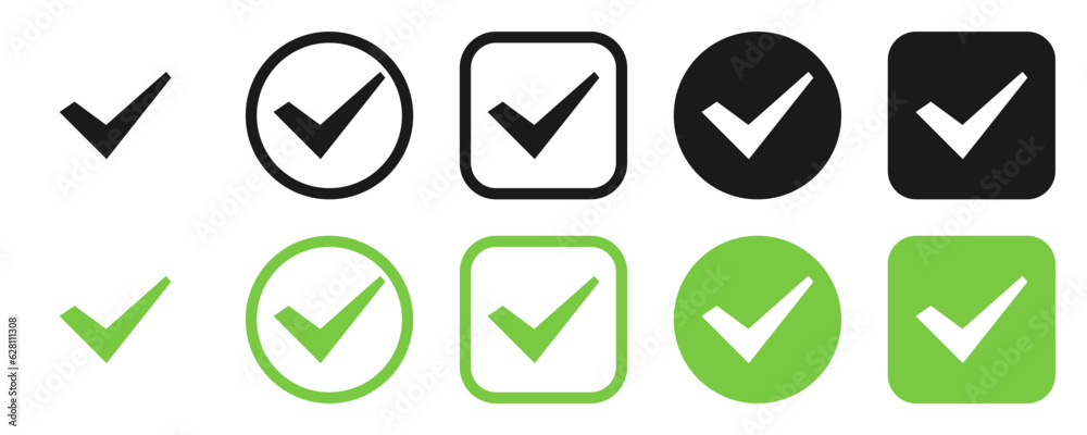 Vetor de Check Mark. Check Mark vector icon collection. Check Marks ...