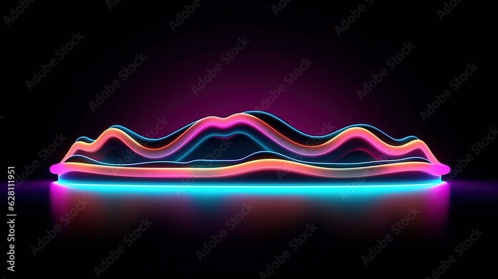 Aesthetic background with abstract neon led light effect generate ai ...