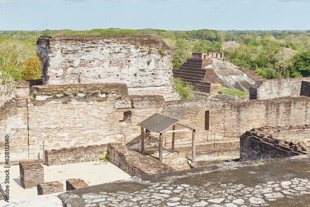 The elaborate ruins of Comalcalco in Tabasco, Mexico, is the western ...
