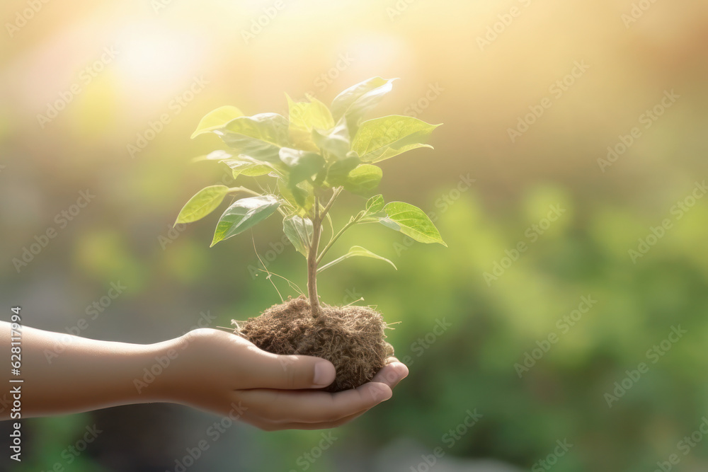 a child planting a tree, sowing hope for a greener and more sustainable ...
