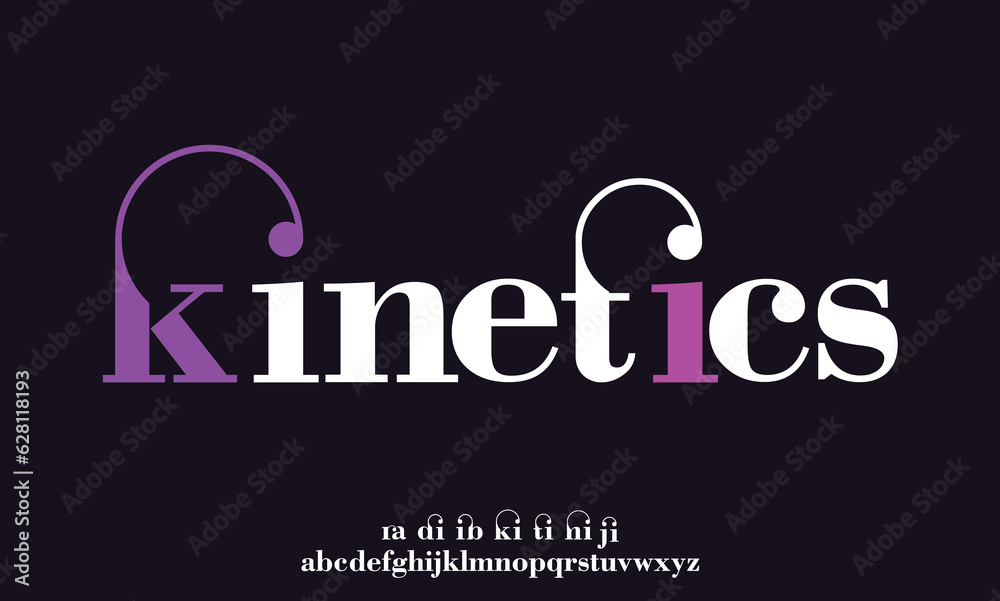 Kinetics modern minimal stylish alphabet letter for logo design Stock ...