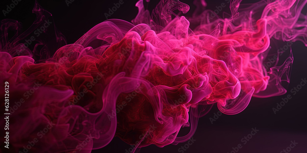 Neon Liquid Smoke Pink Color Very Detailed Abstract Background AI ...