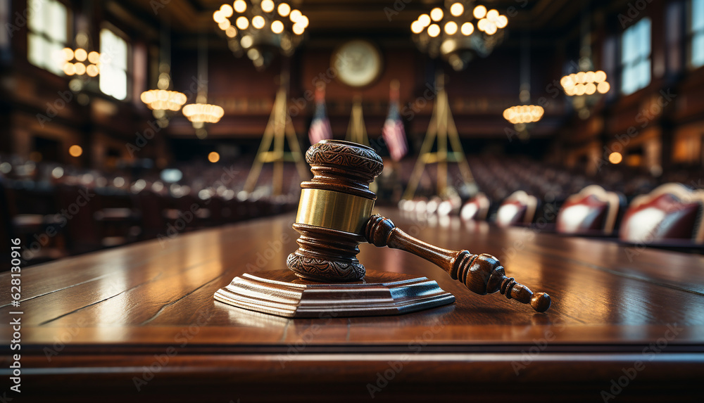 Court of Law and Justice Trial Session: Imparcial Honorable Judge ...