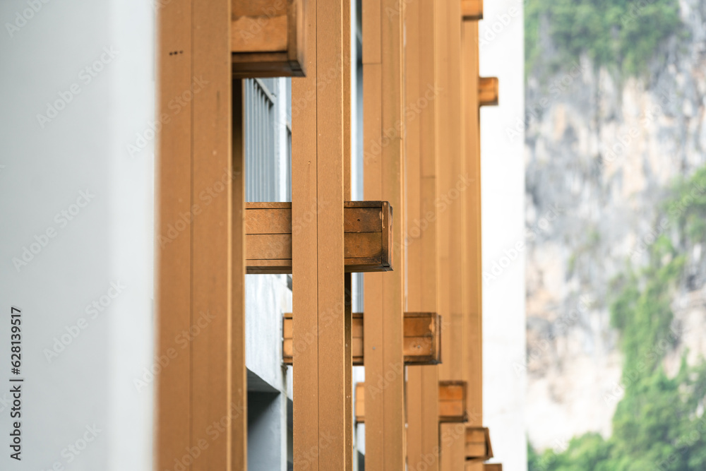 Concrete beam structure of the modern desinged building exterior ...