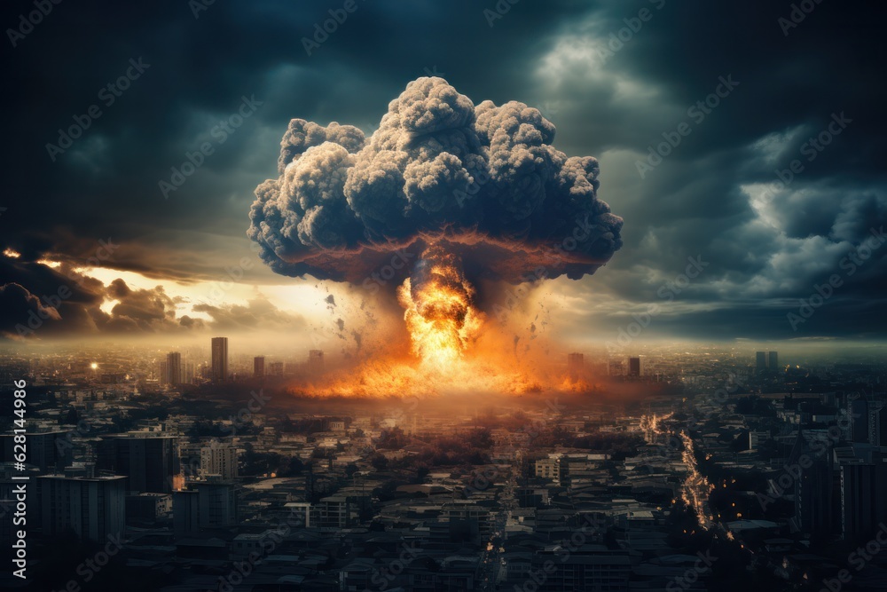 Catastrophic nuclear blast obliterates megacity in fatal war. A ...