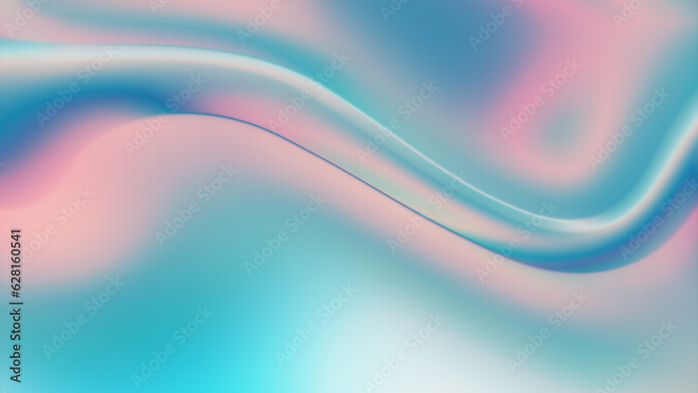 Closeup of Abstract Smooth Glow Chromatic fluid waves, iridescent ...