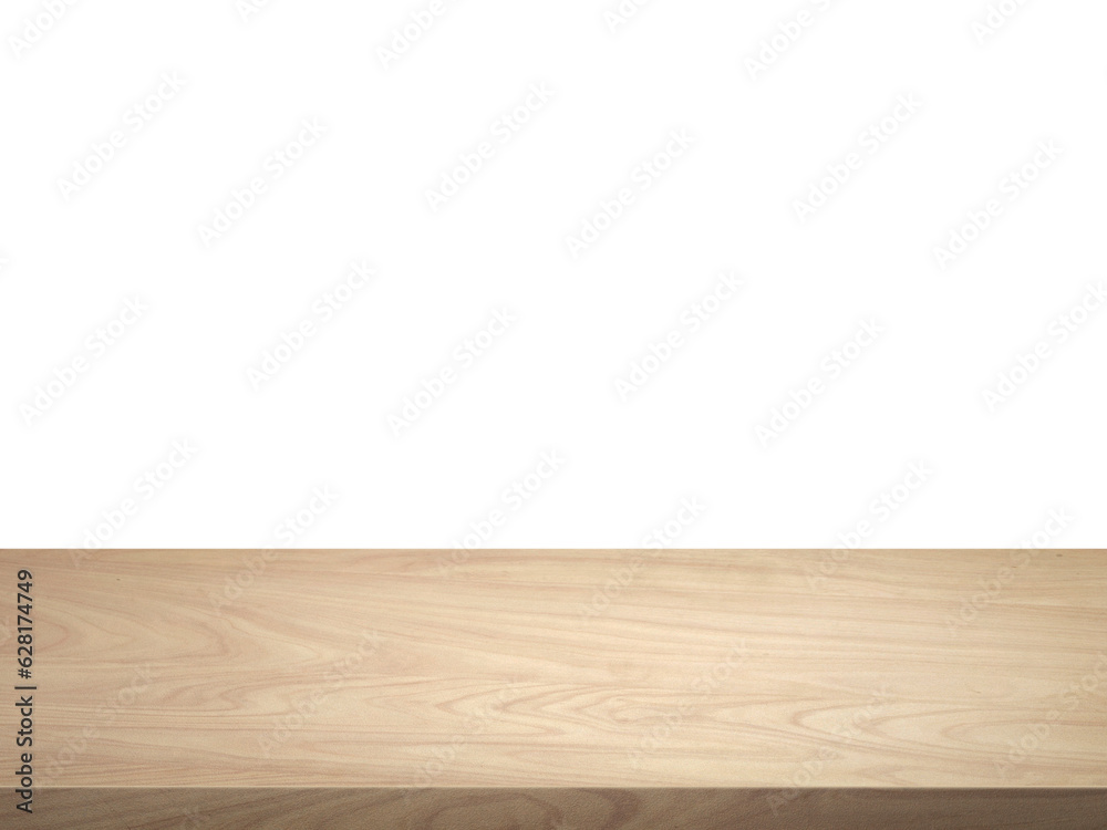empty wooden table front view isolated on white background Stock Photo ...