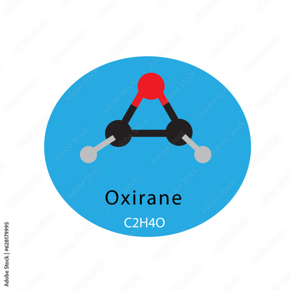 Oxirane Structure chemical formula icon vector logo design template ...