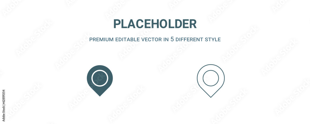 placeholder icon. Filled and line placeholder icon from strategy ...