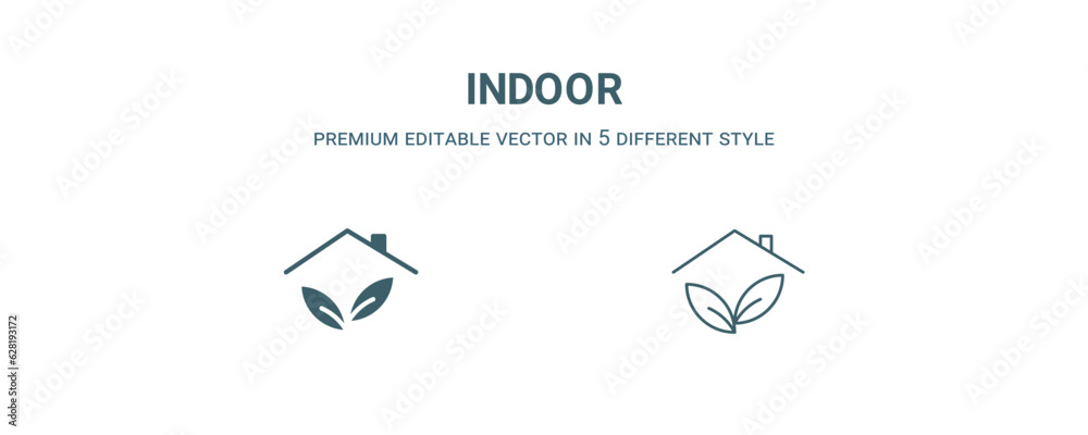 indoor icon. Filled and line indoor icon from nature collection ...