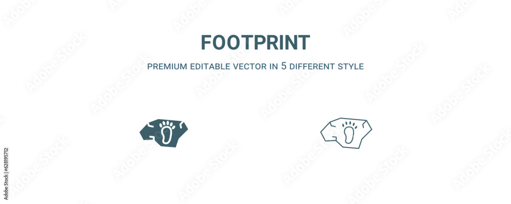 footprint icon. Filled and line footprint icon from history collection ...