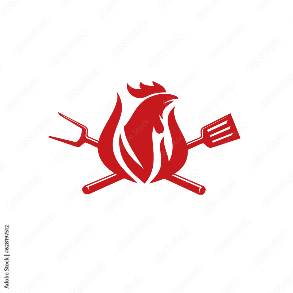 logo concept for roast chicken restaurant Stock Vector | Adobe Stock