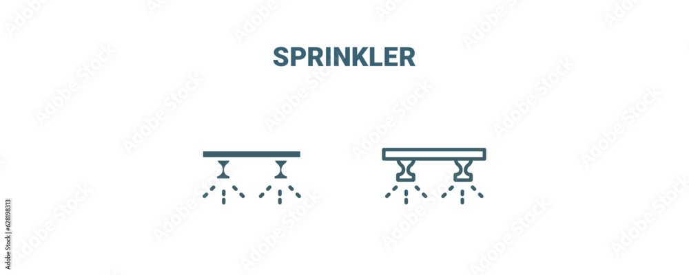 sprinkler icon. Line and filled sprinkler icon from agriculture and ...