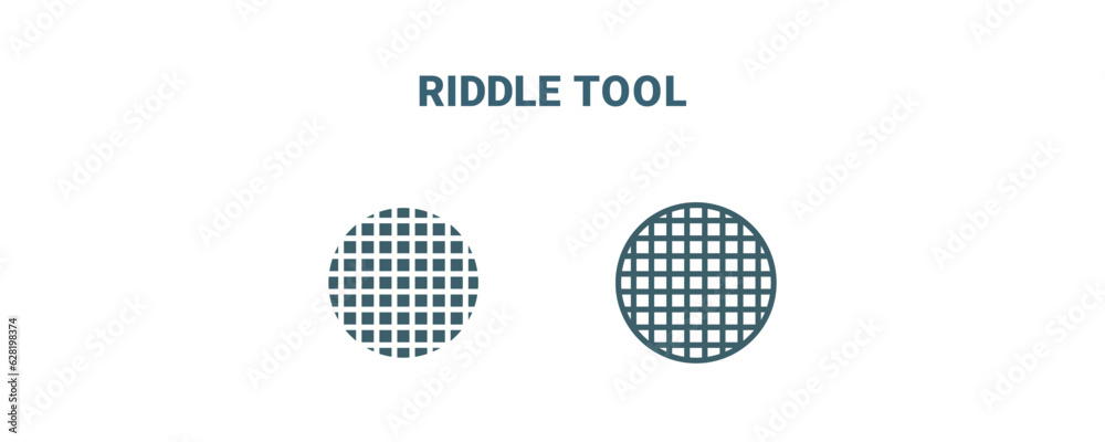 riddle tool icon. Line and filled riddle tool icon from agriculture and ...