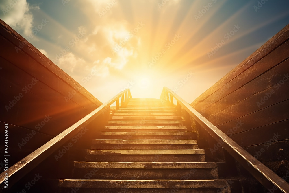 Ascending stairs to the sun background religion wonderful sky the dawn ...