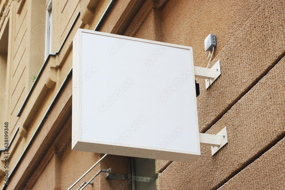 Storefront light box sign, shop, cafe, restaurant mounted signboard ...