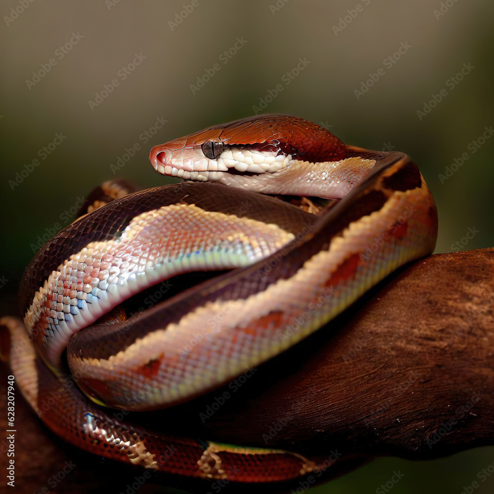 The Ball Python's markings resemble a masterpiece painted by nature ...