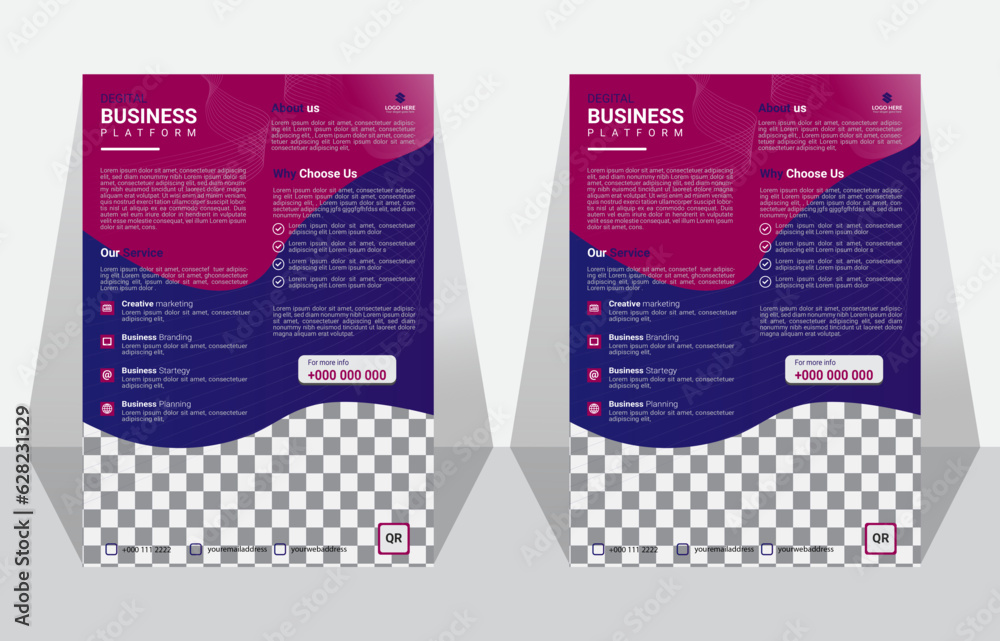 A4 flyer template, modern template and modern design, perfect for ...