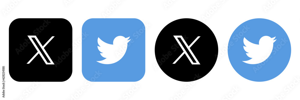 Vetor de Twitter New Logo. Twitter Icons. Twitter X Logo. X Letter Logo ...