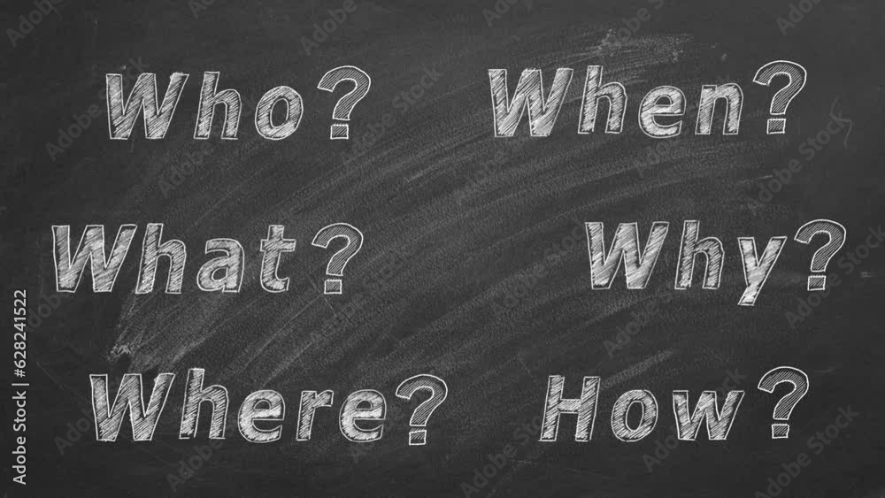 Six most common questions Who, What, where, when, why, how with ...