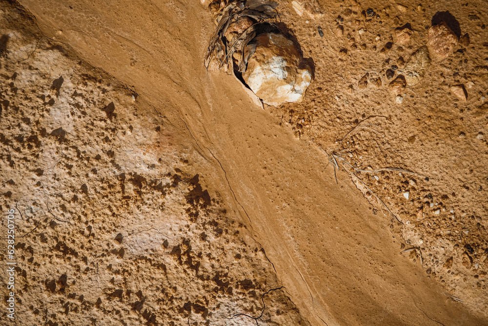 Streams portray the drought of the climate, Dry Orange surface Arid ...