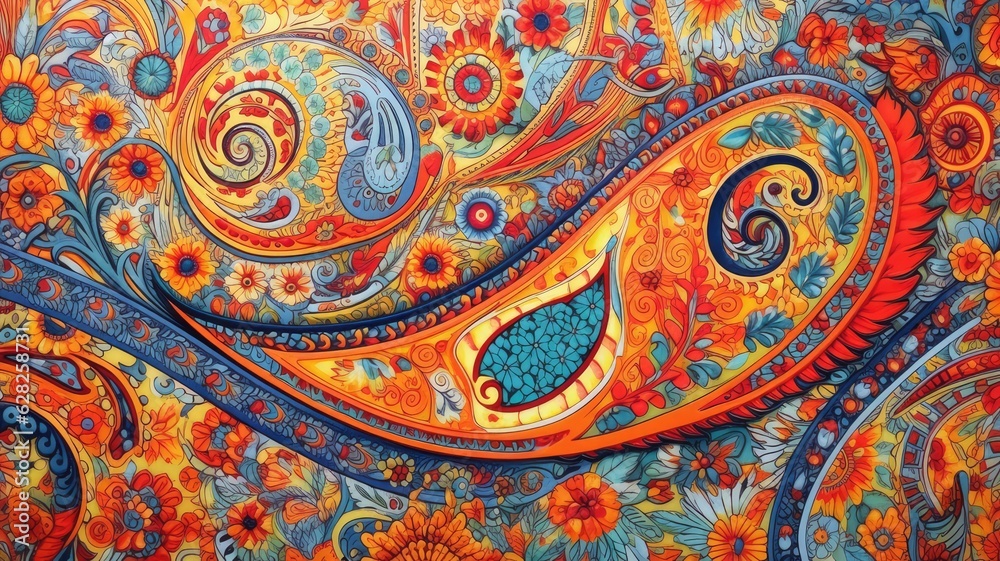 Ethnic and cultural interpretations of paisley patterns, drawing ...