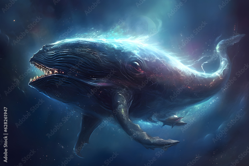 Stellar Sea-beast: The Leviathan of the Galaxy Stock Illustration ...