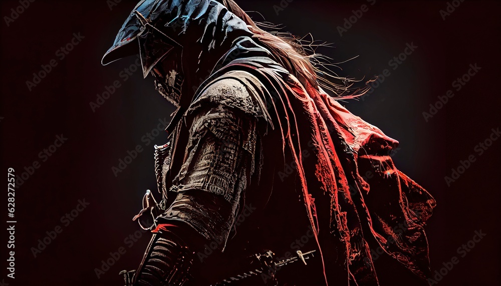 Detailed 8K Game Character in Outfit - Striking Contrast and Textures ...