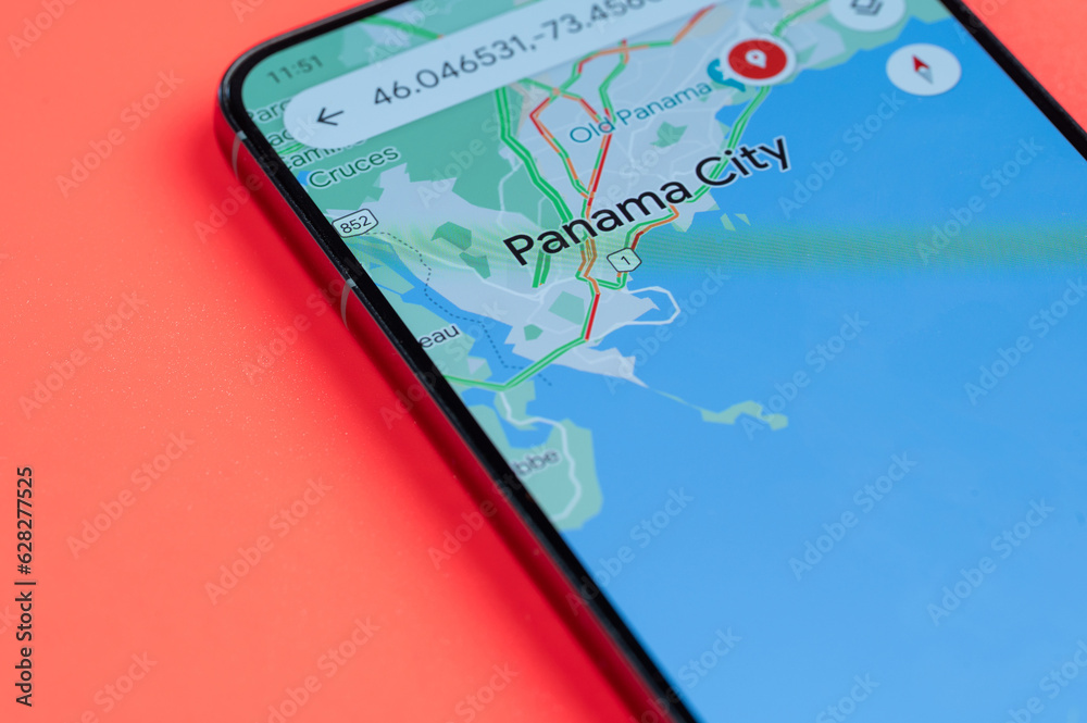 Traffic jam map in Panama Stock Photo | Adobe Stock