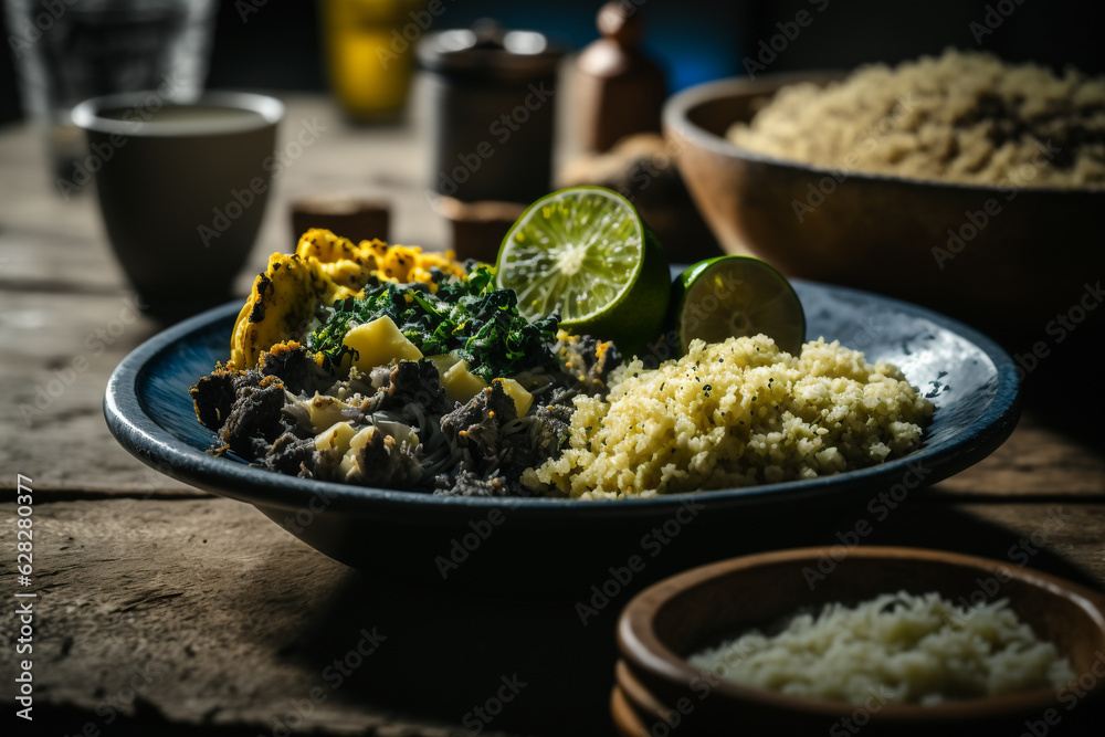 Exquisite traditional Brazilian food menu, delicious delicacy ...