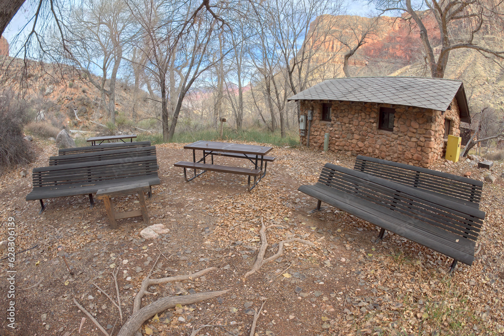 The day use amphitheater at Havasupai Gardens in Grand Canyon Arizona ...