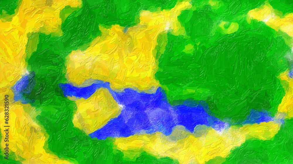 background with brazil flag colors wet paint Stock Photo | Adobe Stock