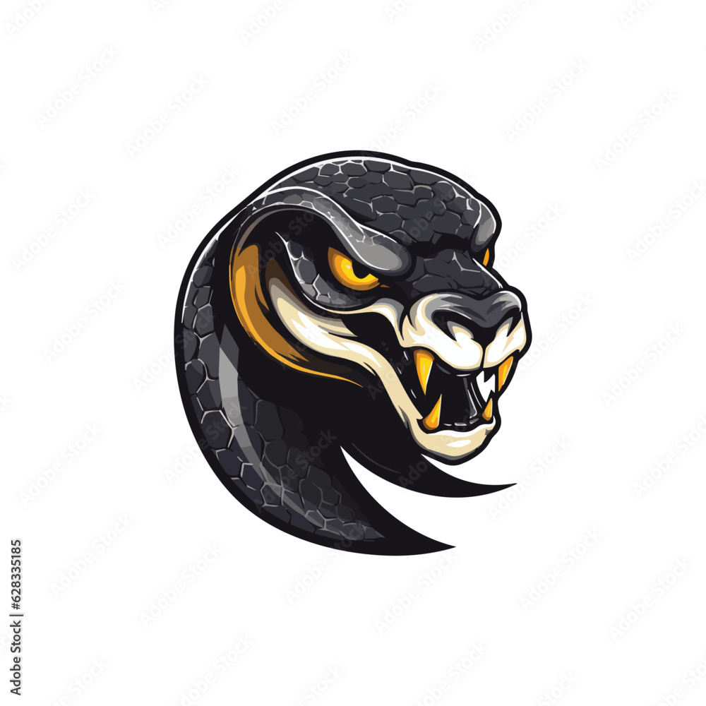 Snake mascot logo design for Esports gaming badge, Esports gaming ...