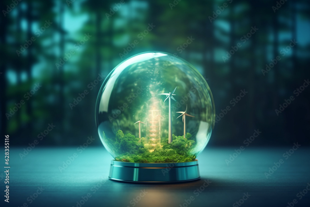 Clean hydrogen energy concept. Environment, eco friendly industry and ...