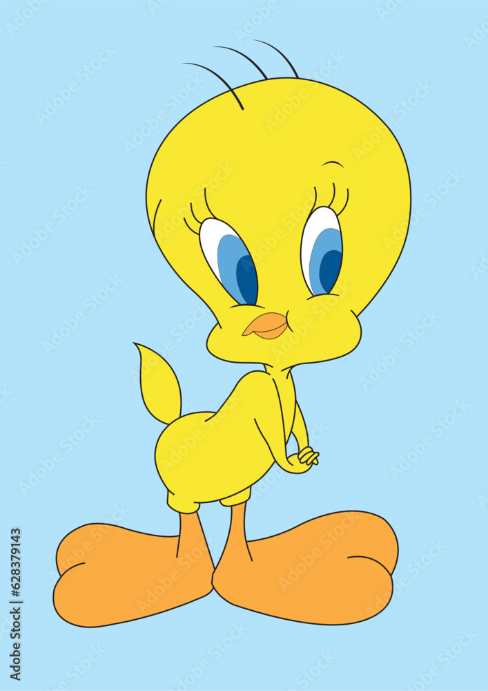 Tweety the cartoon character drawing Stock Vector | Adobe Stock