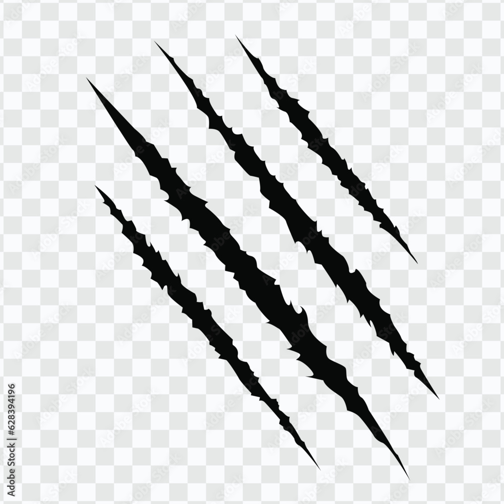Animals claw scratches icon, Claws scratches flat icon isolated on ...