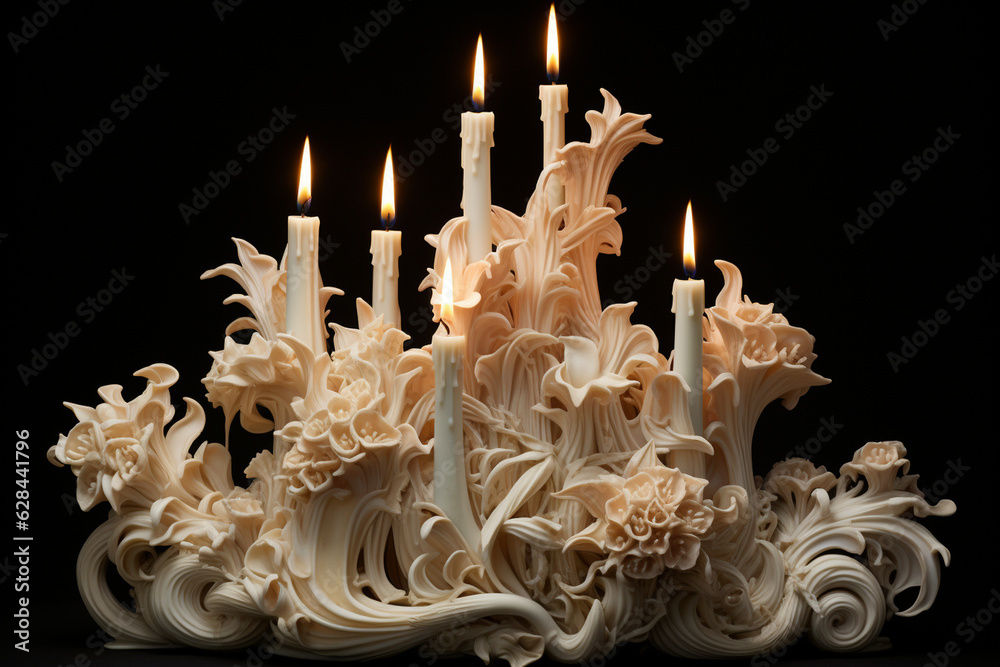 A sculpture made from wax, shaped into intricate and delicate forms ...