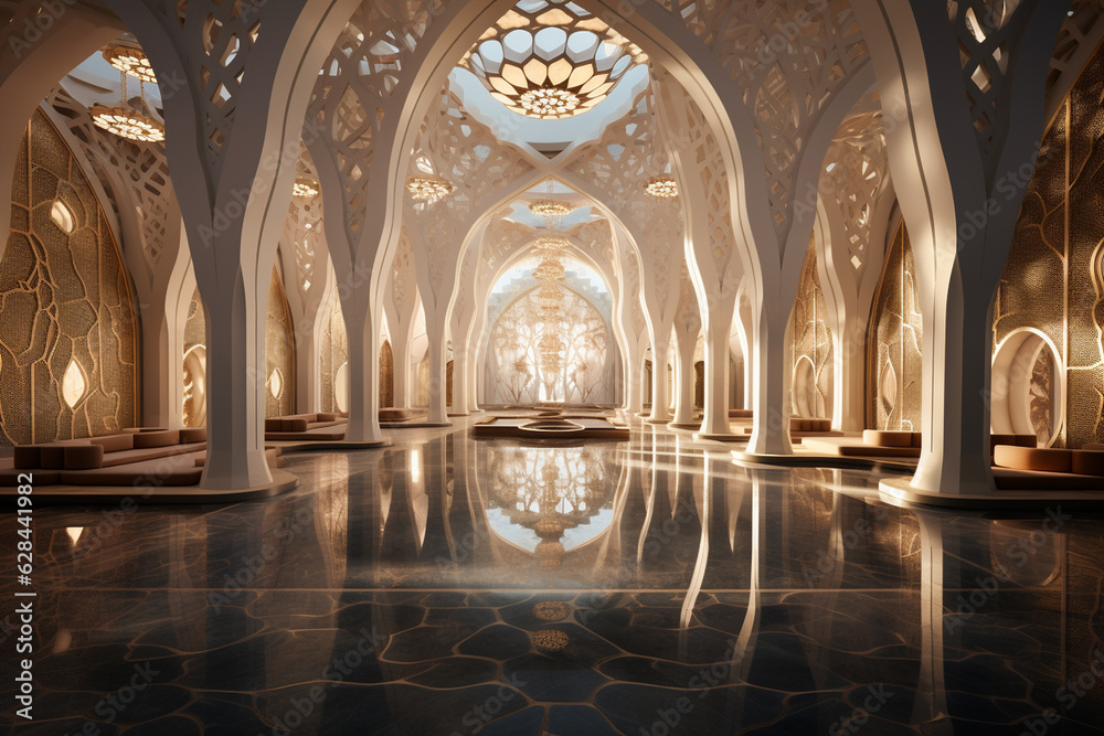 combining Arabic script, traditional motifs, and modern elements to ...