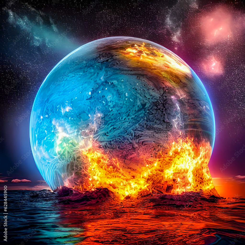 Earth on Fire: A Surreal and Terrifying Image of Our Planet's Future ...