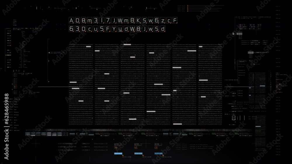 Advanced data matrix simulation UI with cutting-edge digital ...