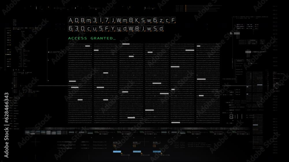 Advanced data matrix simulation UI with cutting-edge digital ...