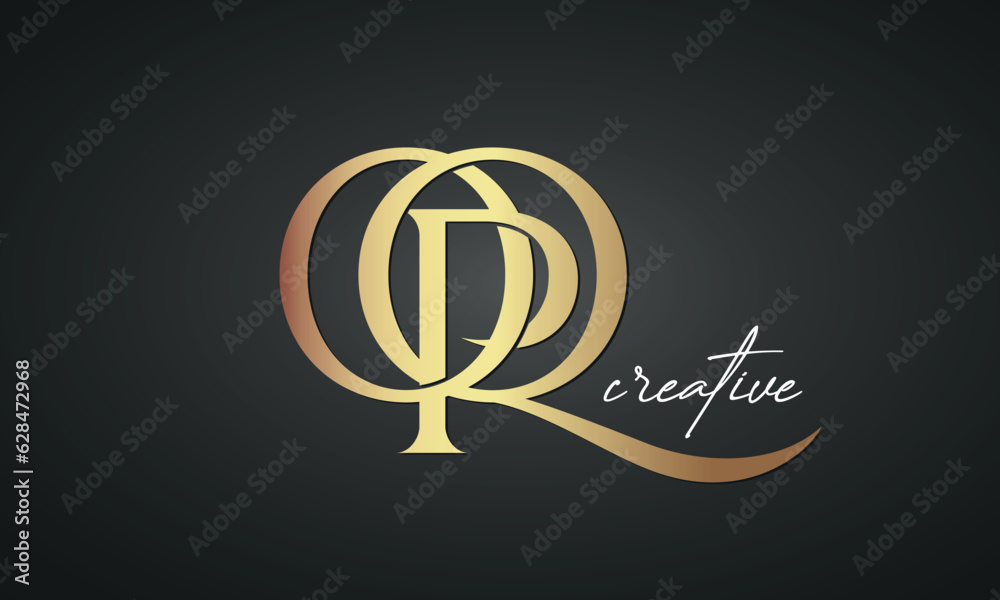 luxury letters OPQ golden logo icon premium monogram, creative royal ...