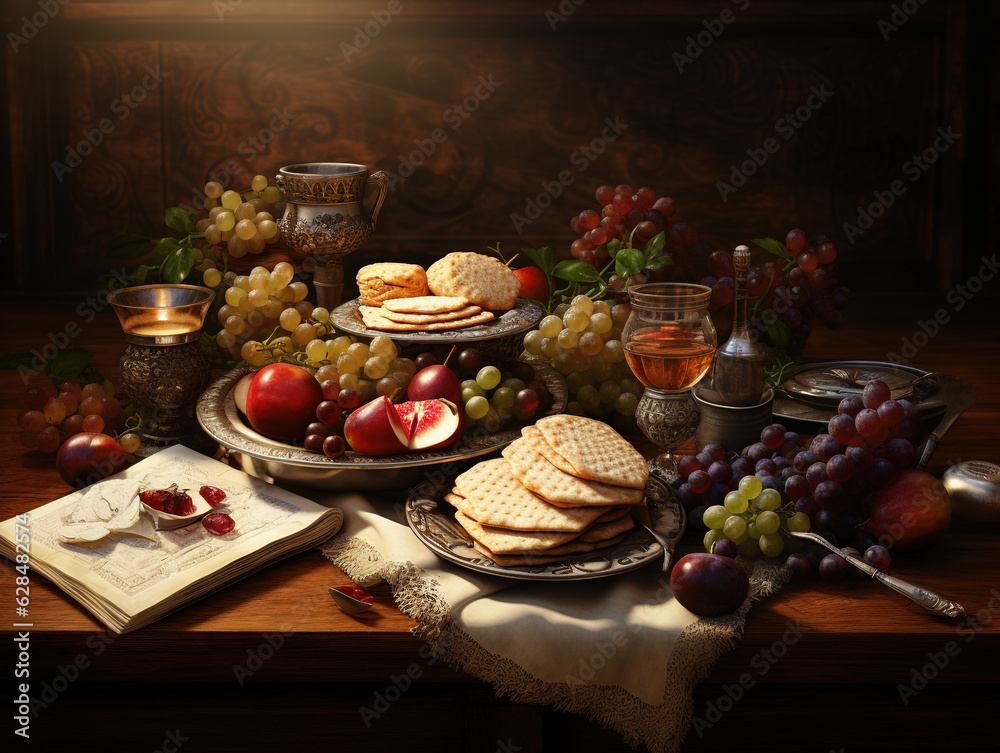 Seder Meal: An image depicting a traditional Seder meal, symbolizing ...