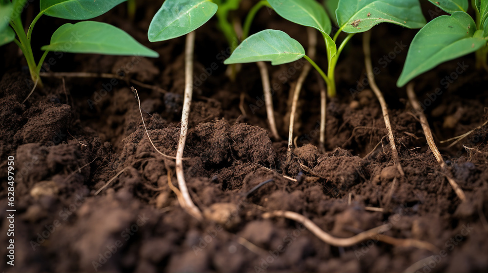 Coffee Plant Roots: Description: An intriguing close-up of coffee plant ...