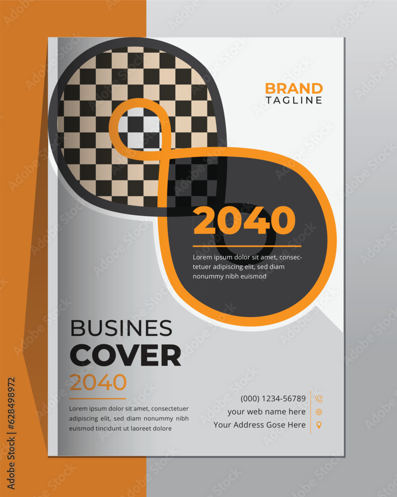 Corporate business brochure book cover template design with Leaflet ...